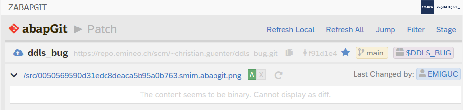 Page Patch Dump When Refreshing If There Are Binary Objects · Issue 5066 · Abapgitabapgit 6489