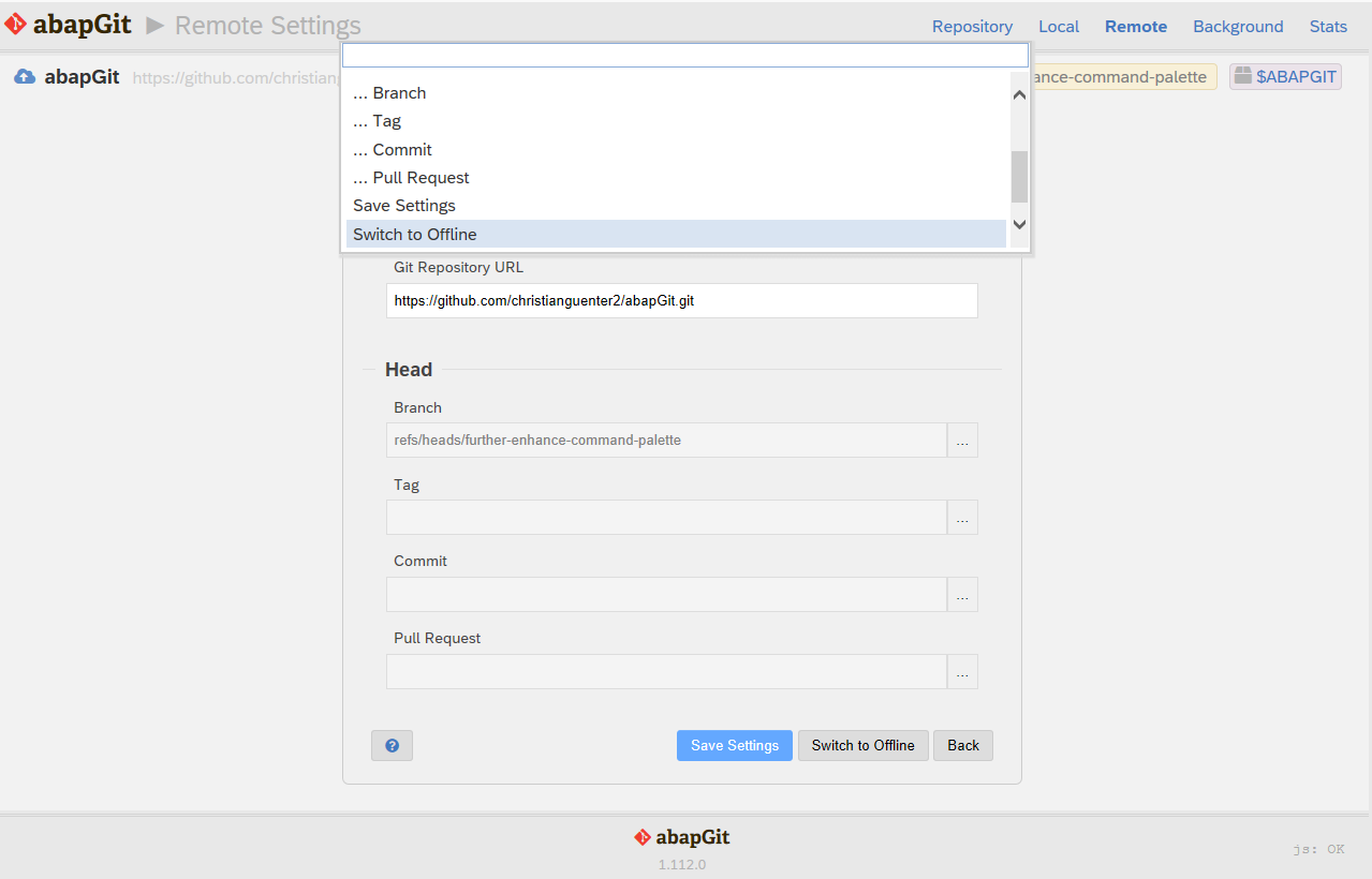 add form actions to command palette by christianguenter2 · Pull Request #5141 · abapGit/abapGit ...