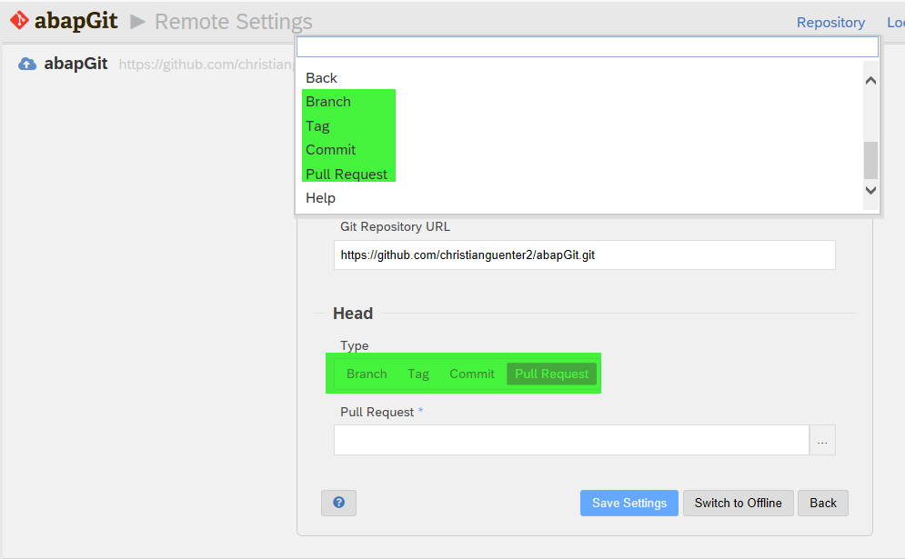 Enable Command Palette For Radio Buttons By Christianguenter2 · Pull Request 5894 · Abapgit