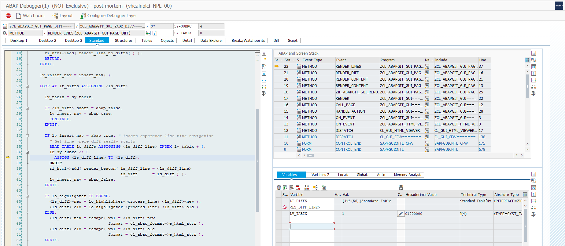 Dump: GETWA_NOT_ASSIGNED - when patching small files · Issue #5955 · abapGit/abapGit · GitHub