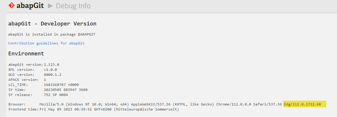 Add Warning At Abapgit Startup When Edge Browser Control Is Used · Issue 6257 · Abapgit Abapgit