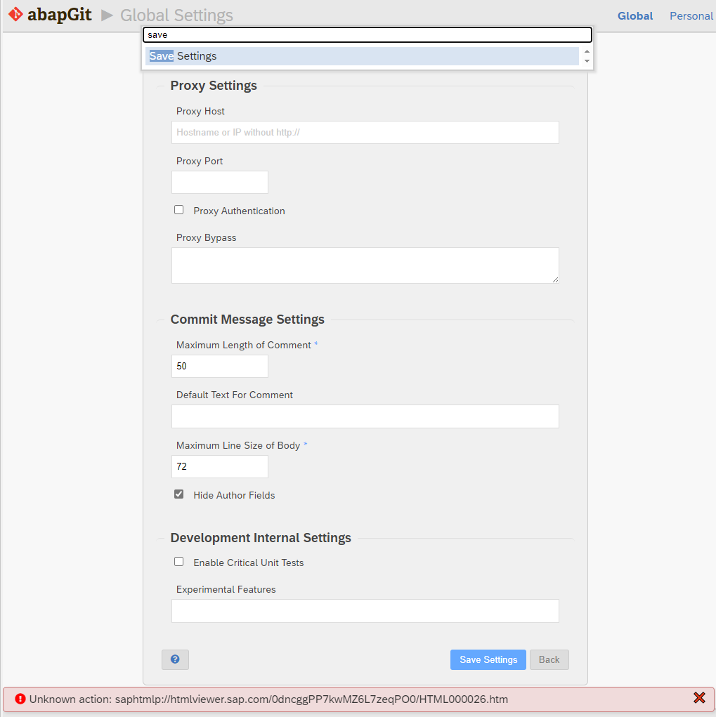 Command Palette With Edge Control Cannot Trigger Default Form Action · Issue 6507 · Abapgit