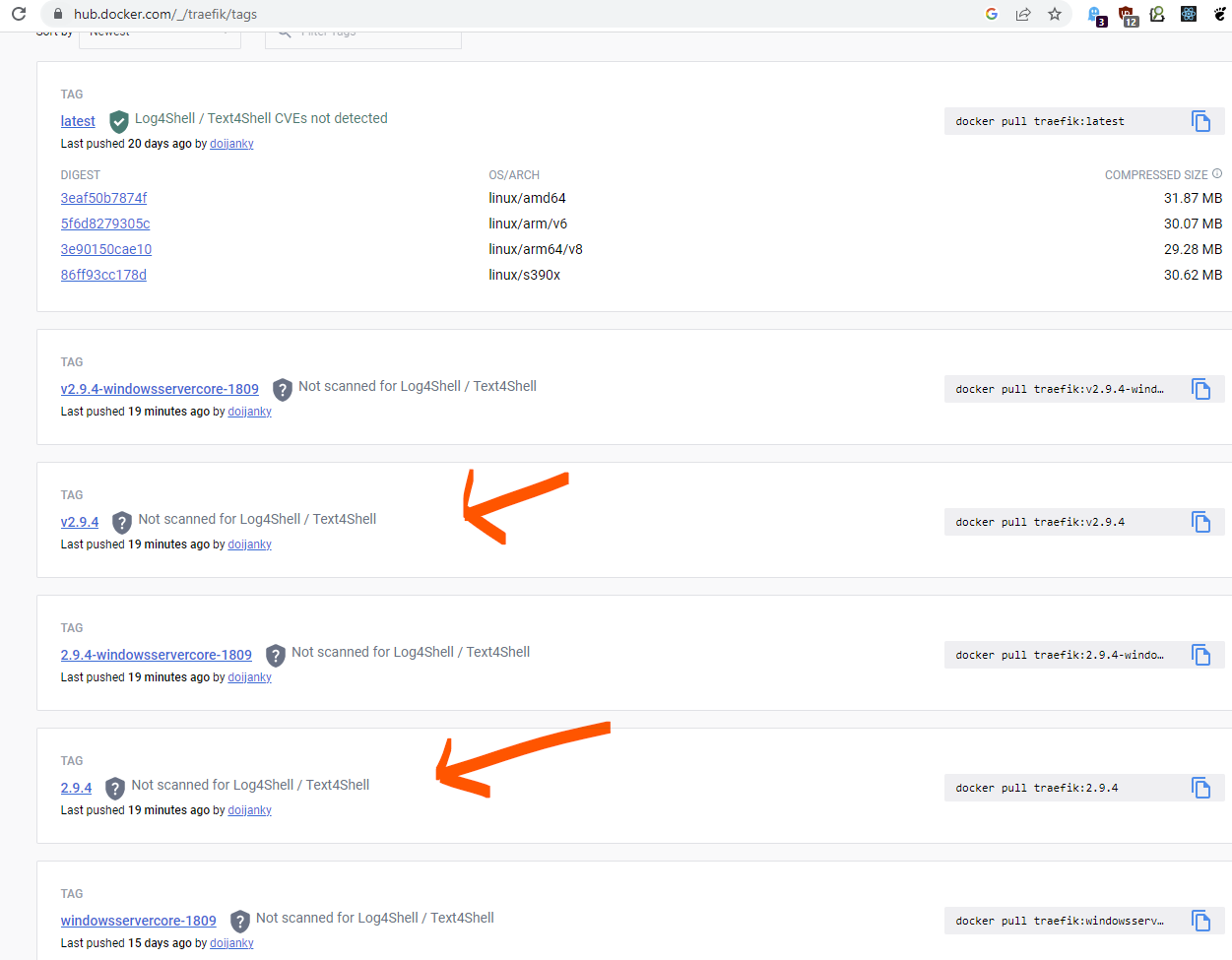 Traefik 2.9.4 - no matching manifest for linux/arm64/v8 · Issue #9479 · traefik/traefik · GitHub