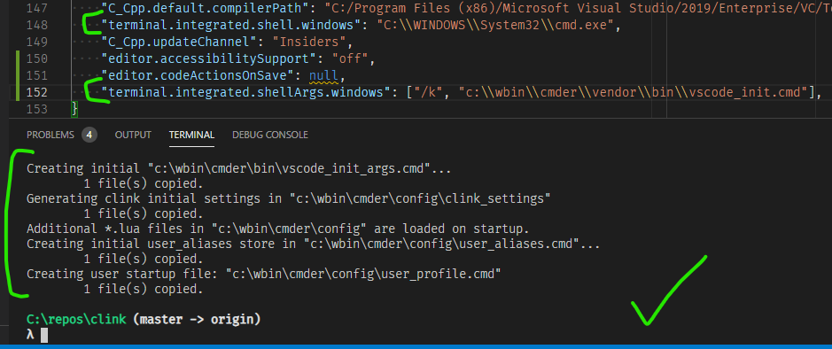 VSCode integration - File not found · Issue #2526 · cmderdev/cmder · GitHub