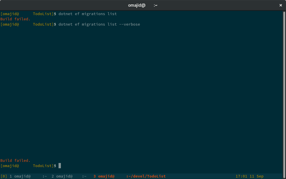 Colorized cli output is impossible to read · Issue #9766 · dotnet/efcore · GitHub
