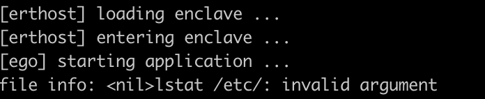 ego failed to execute os.Lstat · Issue #67 · edgelesssys/ego · GitHub
