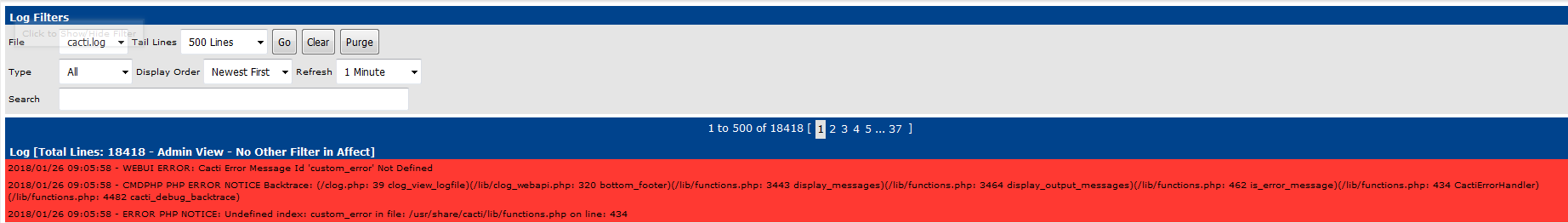 Regex Filters Not Working Properly · Issue 1268 · Cacticacti · Github