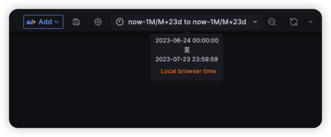 When using the same expression in the from and to fields, the displayed time is different, with ...