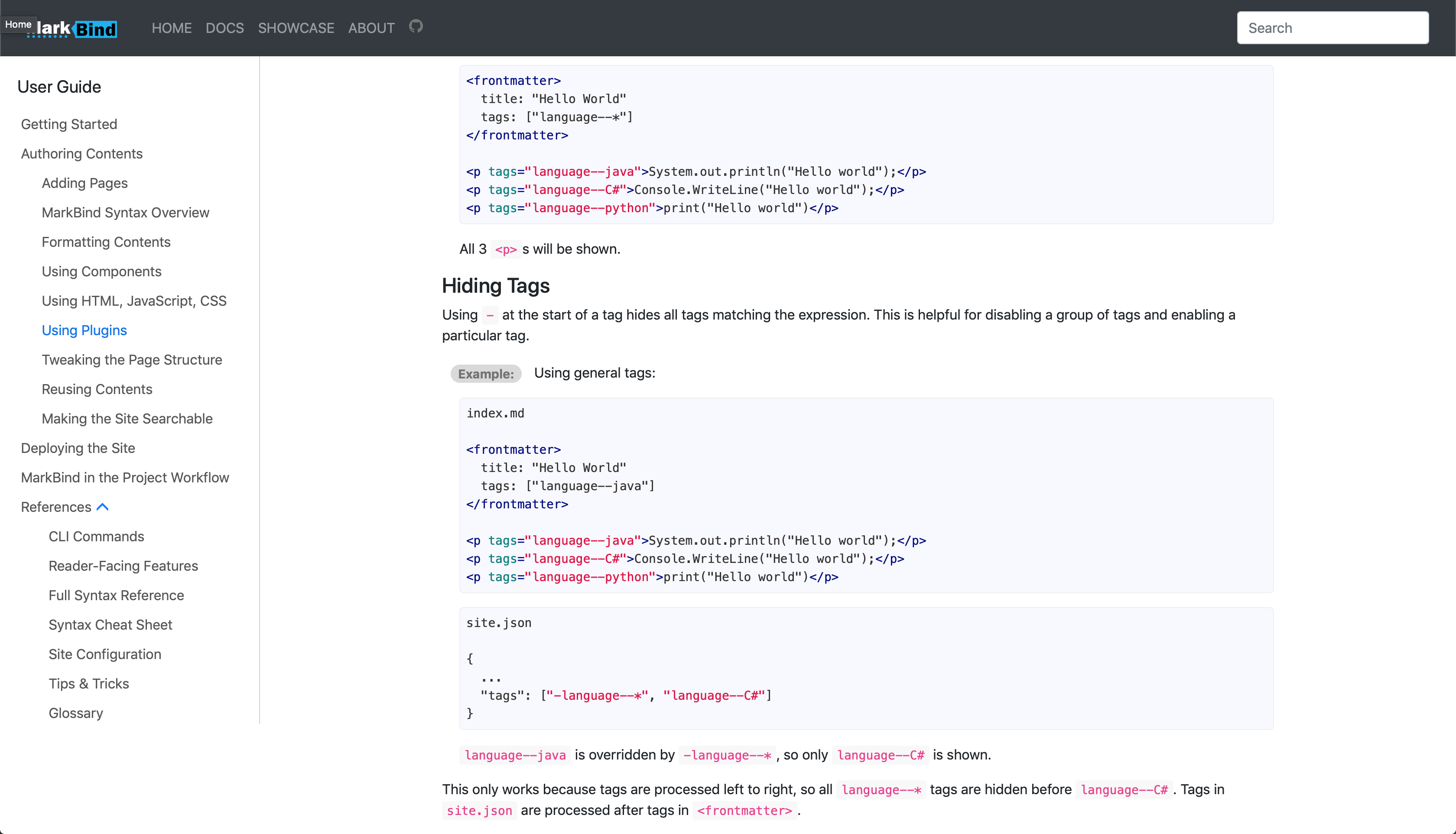 Missing Footer In Using Plugins Page · Issue 729 · Markbind Markbind · Github