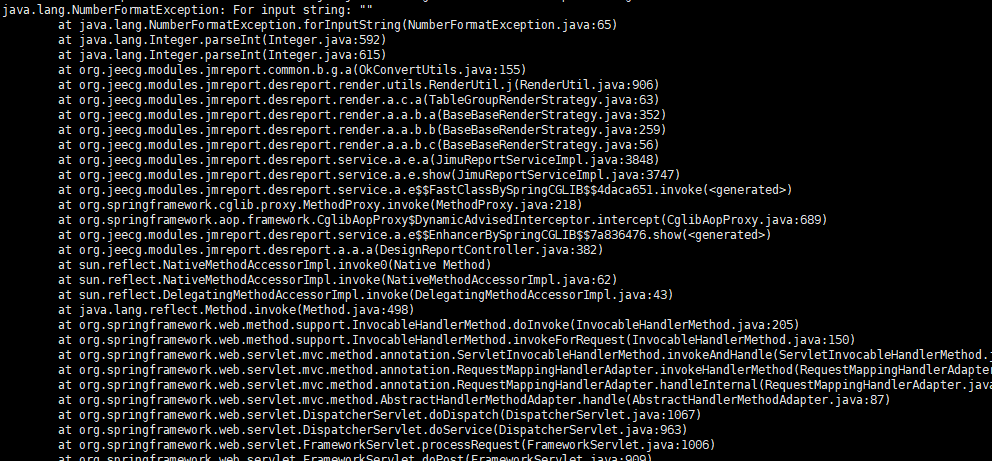 sql执行正常渲染报错 · Issue #1621 · jeecgboot/JimuReport · GitHub