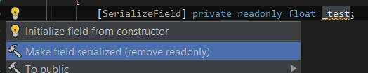 "Convert to serialized backing field" adds "readonly" modifier · Issue #892 · JetBrains ...