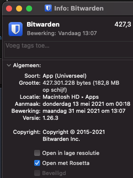 Javascript errors after 1.26.3 update on M1 Mac · Issue #930 · bitwarden/desktop · GitHub