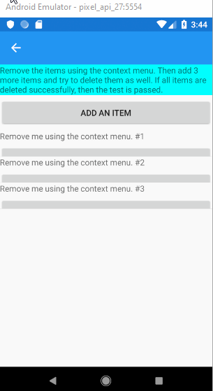 [Bug] [Android] Cannot add/remove menuitems at runtime to contextActions of a ViewCell · Issue ...