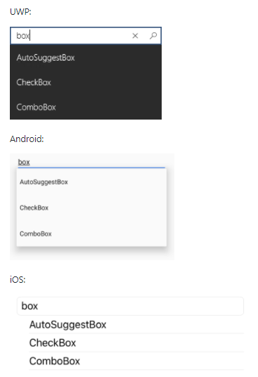 [Spec] Auto-Suggest Box Control · Issue #294 · xamarin/XamarinCommunityToolkit · GitHub