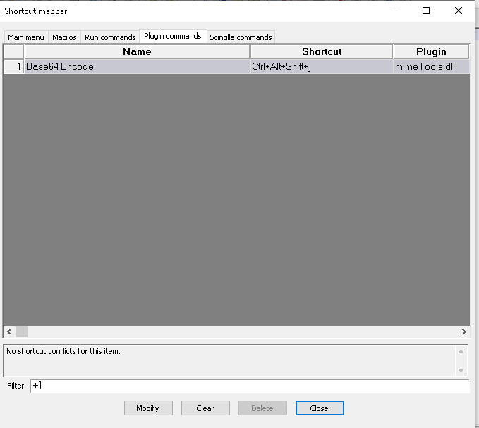 Shortcut Mapper: Filter by Shortcuts doesn't work well for Scintilla Commands · Issue #10486 ...