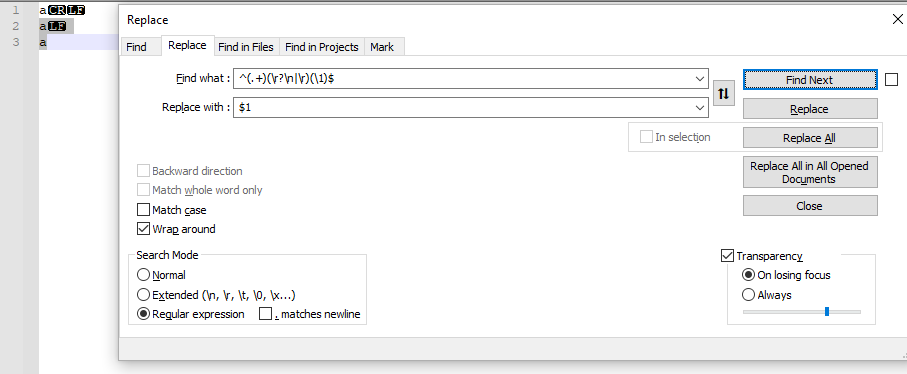Remove Consecutive Duplicate Lines Not Working As Expected · Issue