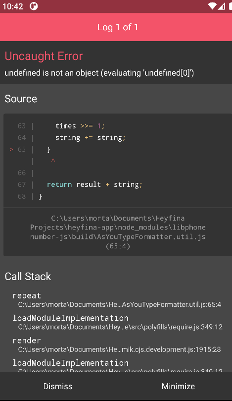 Android Libphonenumber Js Sdk 44 Typeerror Undefined Is Not An Object Evaluating 