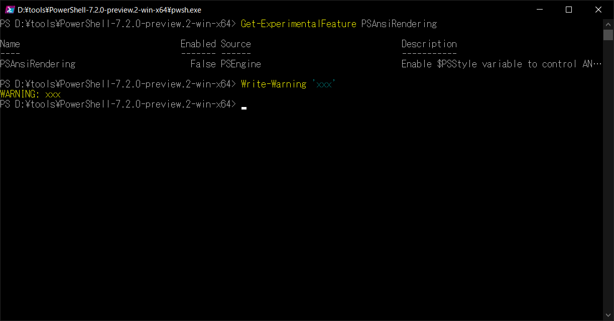 Write-Warning style is not reset when PSAnsiRendering is enabled ...