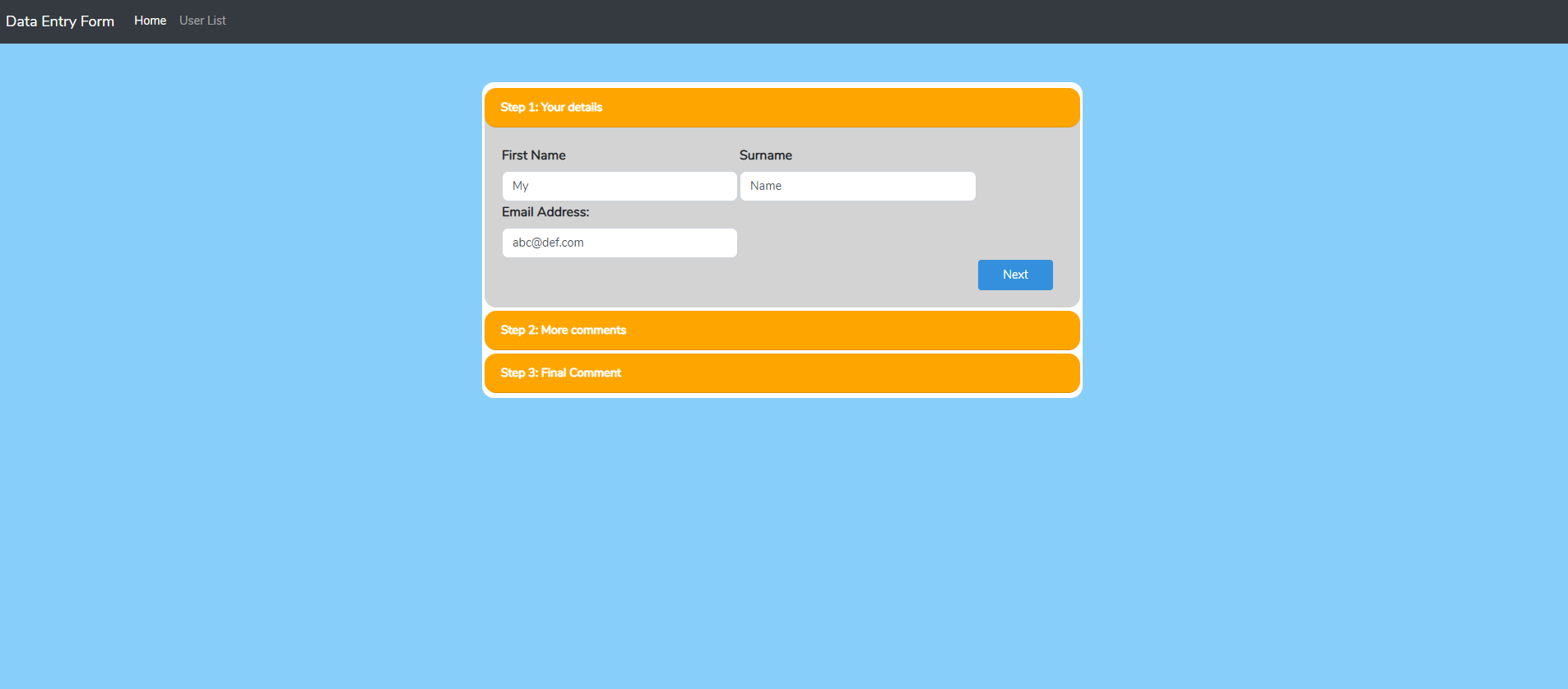 GitHub - kllam01/DataEntryForm: A simple web application written using the Laravel framework