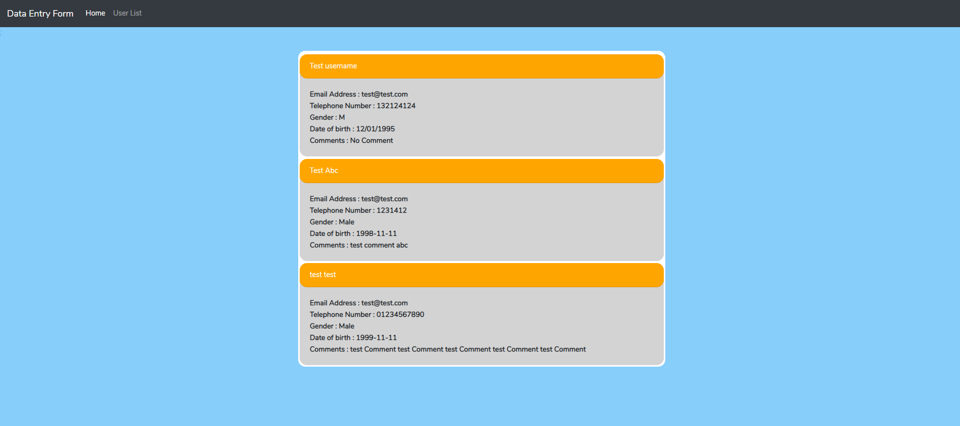GitHub - kllam01/DataEntryForm: A simple web application written using ...