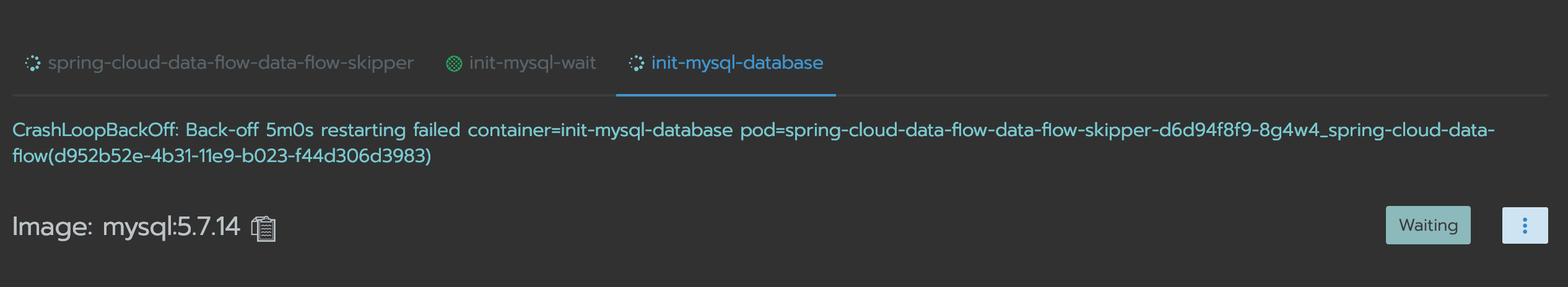 [spring-cloud-data-flow] ERROR 1130 (HY000): Host '10.42.0.191' is not ...