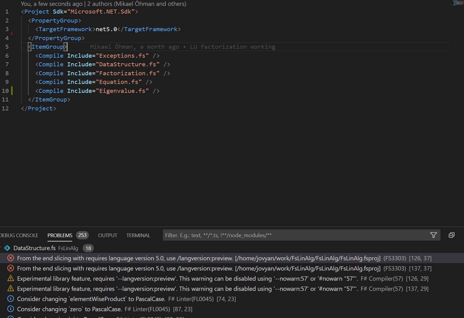 Ionide removes LangVersion preview from project file upon loading solution · Issue #1413 ...