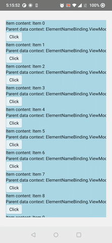 [iOS] Losing reference to datacontext of an element outside of ItemTemplate on CollectionChanged ...