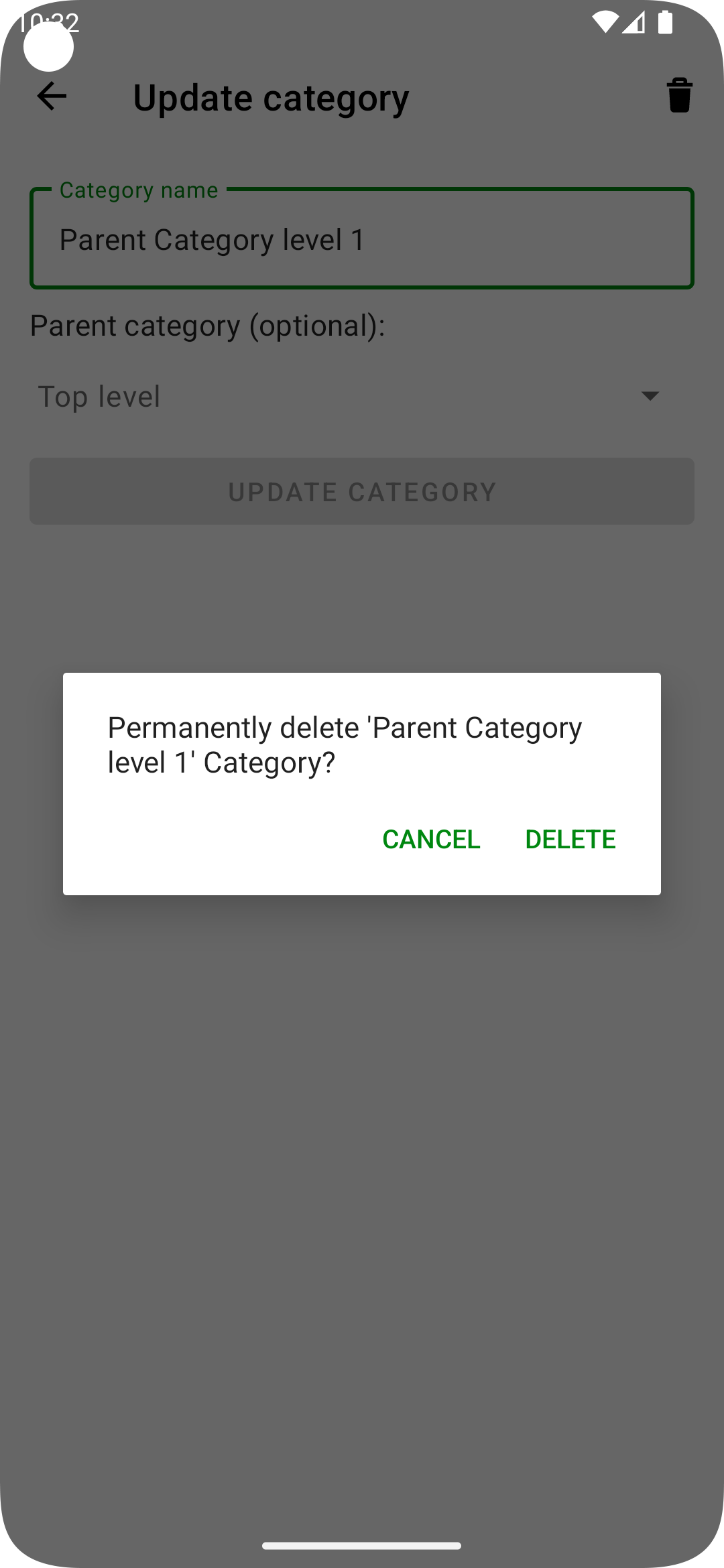 Implement edit and delete category by AjeshRPai · Pull Request #17627 · wordpress-mobile ...