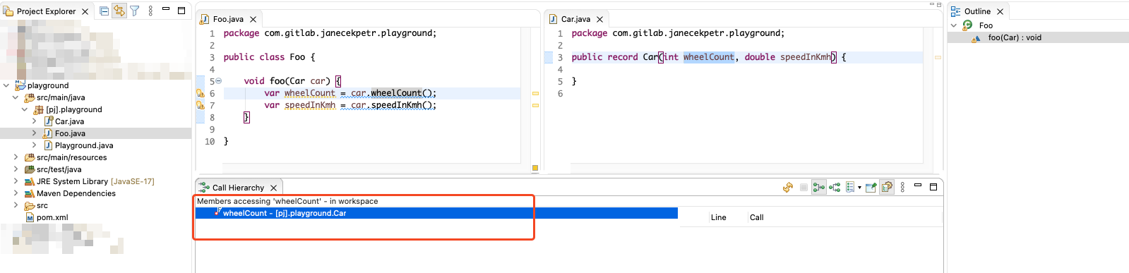 Call Hierarchy For Record Components Does Not Work · Issue 571 · Eclipse Jdt Eclipse Jdt Ui
