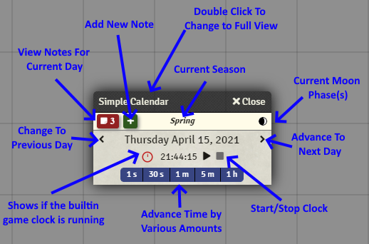 [FEATURE] Restore quick access time advancement buttons (at least in ...