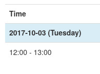 Timestamps on the volunteer schedule should not show the timezone ...