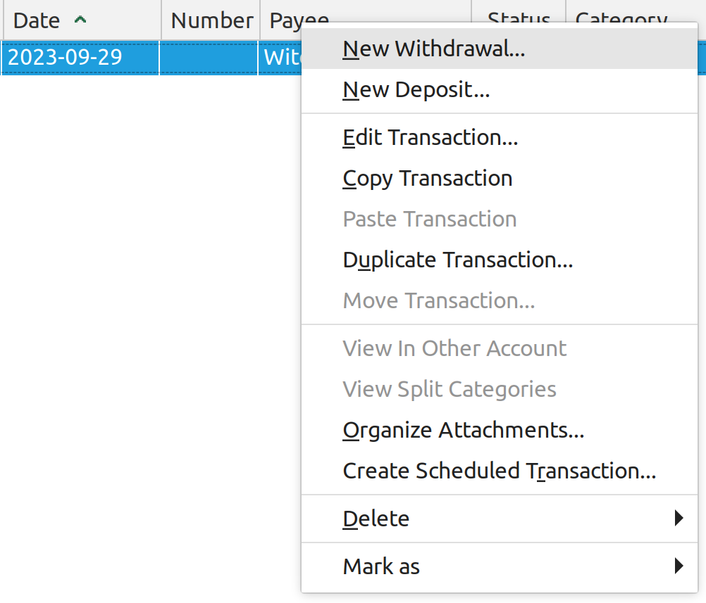 Add `transaction Report` To Contextual Menu When Clicking On Transaction · Issue 6215 