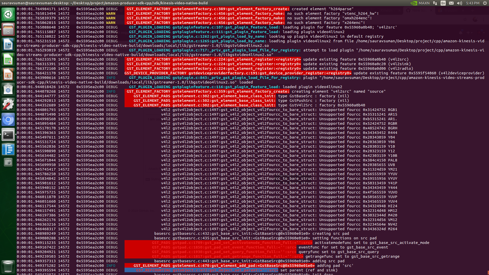 stopKinesisVideoStreamSync(): Synchronously stopping Kinesis Video ...