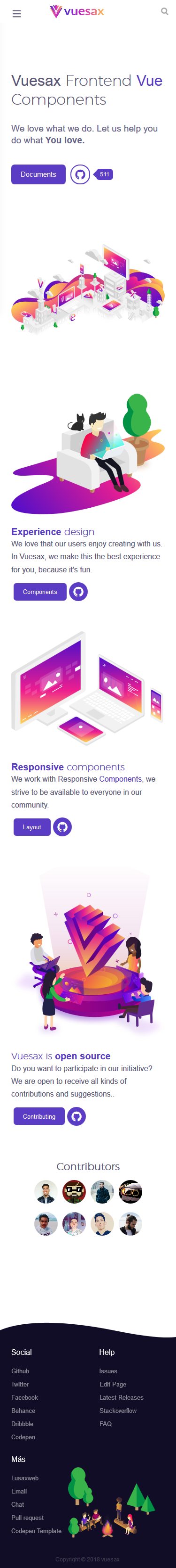 Little UI Modification on the Home Page · Issue #51 · lusaxweb/vuesax · GitHub