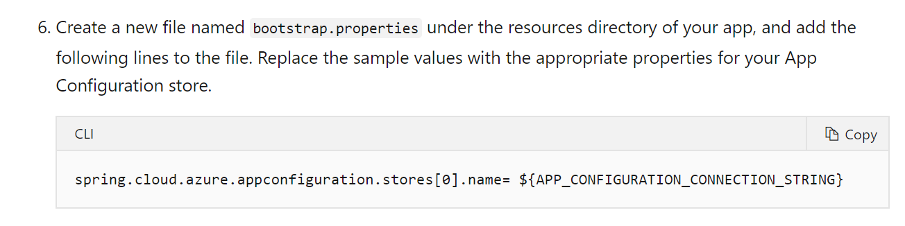 out-dated spring.cloud.azure.appconfiguration.stores[0].name in Connect to an App Configuration ...