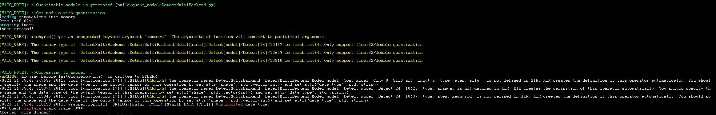 Quantization Error Yolov5 Using Pytorch · Issue 811 · Xilinx Vitis Ai · Github