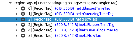 Region tags not placed or displayed properly with multiple packet flows ...