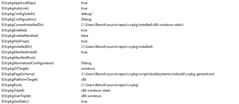 Vcpkg macros are no longer correct when using integration for visual ... Vcpkg macros are no longer correct when using integration for visual ...
