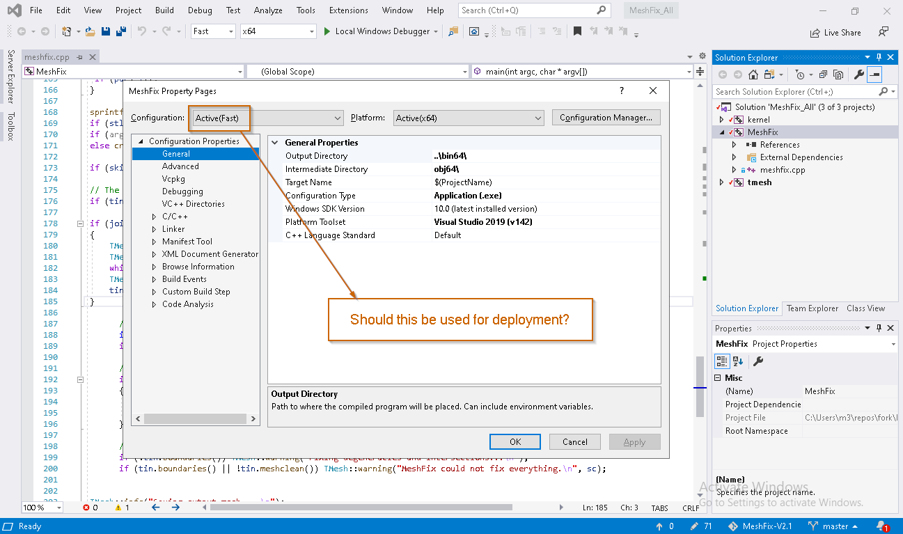 Build configuration · Issue #11 · MarcoAttene/MeshFix-V2.1 · GitHub