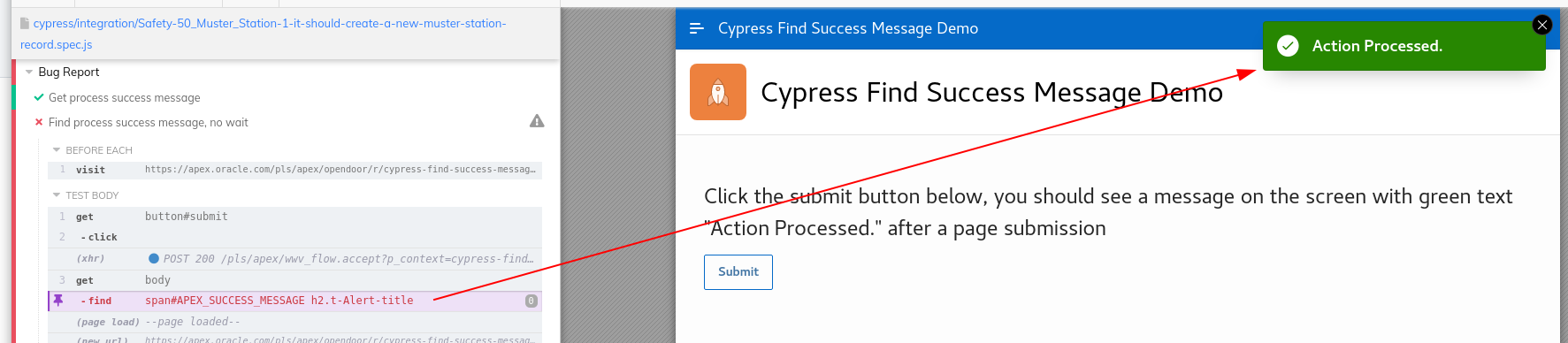 find doesn't keep looking for my DOM element within the timeout window · Issue #20048 · cypress ...
