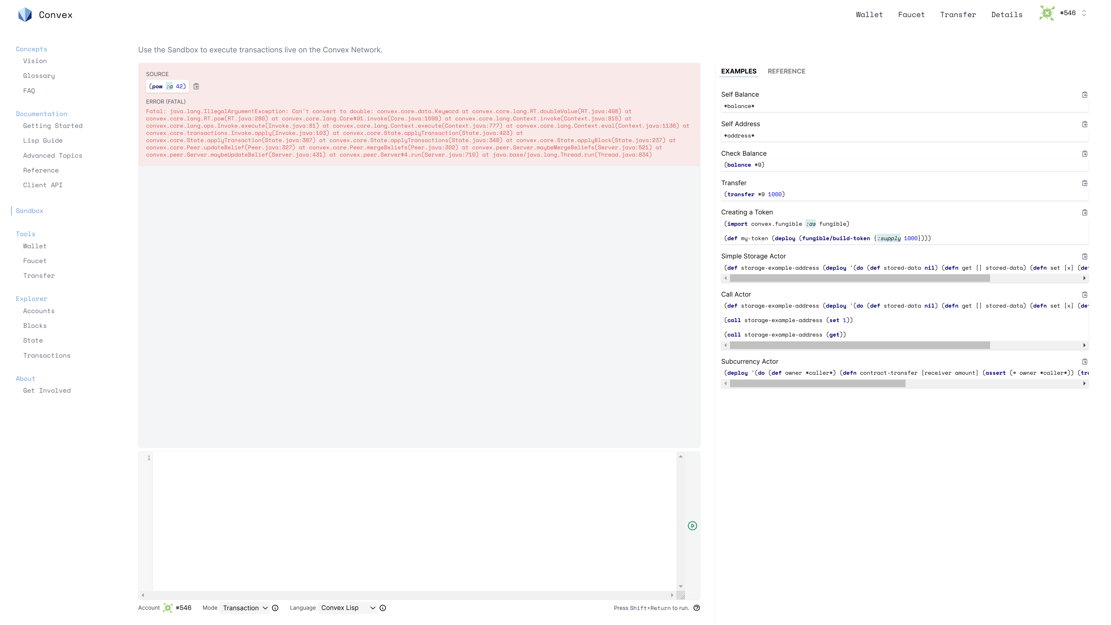 Unexpected error: `pow` with non-numeric args · Issue #55 · Convex-Dev/convex · GitHub