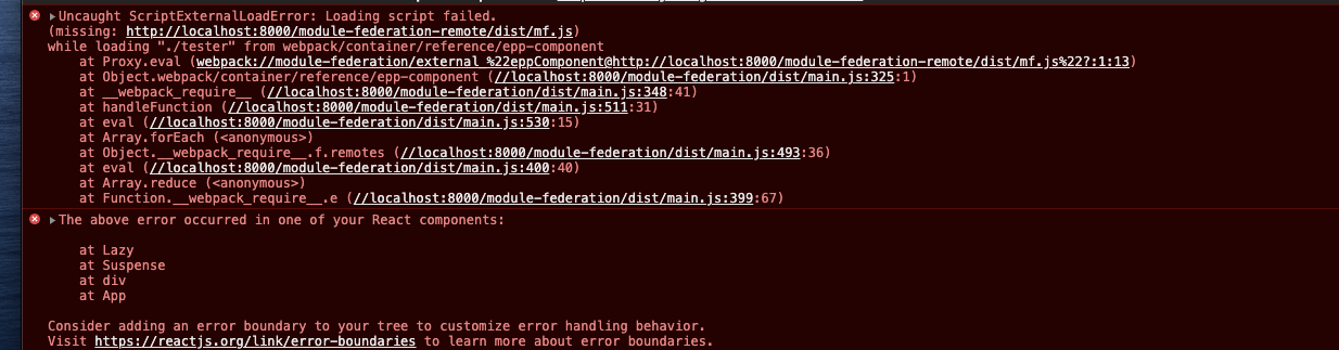 使用了module federation的子应用在qiankun中crash · Issue #1148 · umijs/qiankun · GitHub