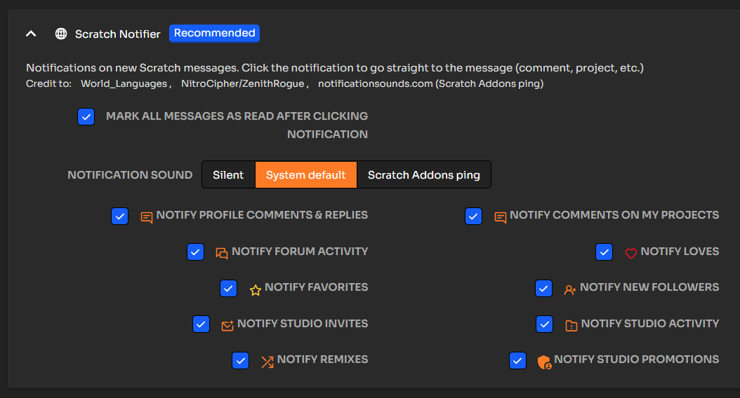 CSS and design improvements by mxmou · Pull Request #3036 · ScratchAddons/ScratchAddons · GitHub