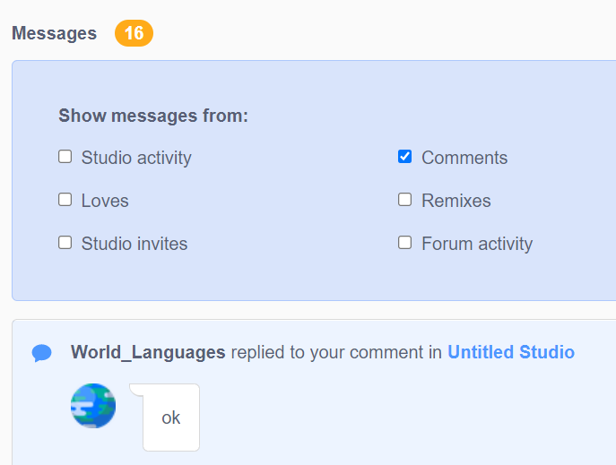 Message-filters addon doesn't show studio comments · Issue #3271 · ScratchAddons/ScratchAddons ...