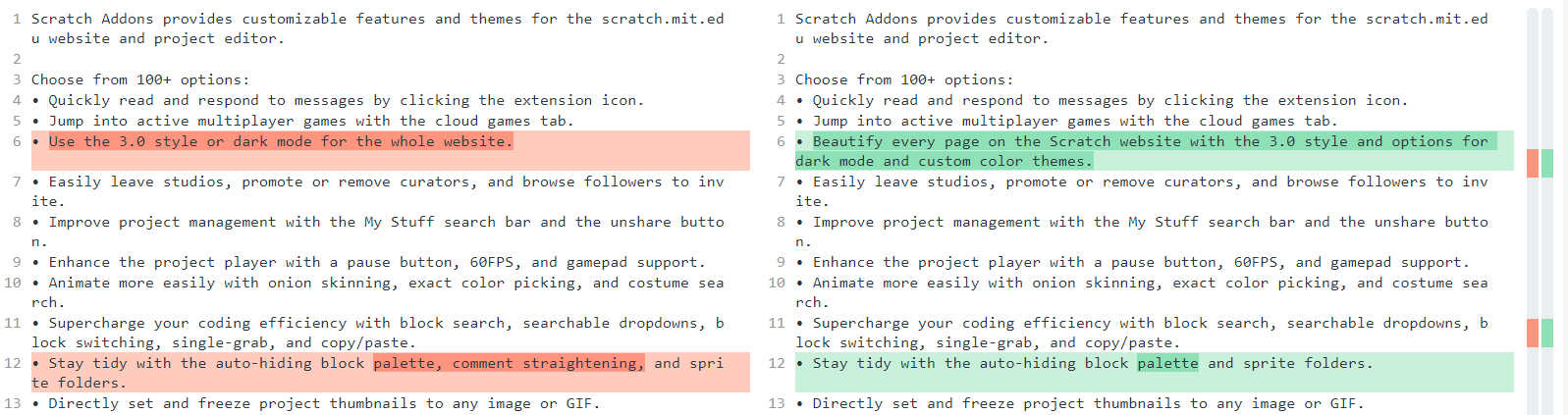 [v1.27.0] Updating the extension store description for Scratch Addons · Issue #4176 ...