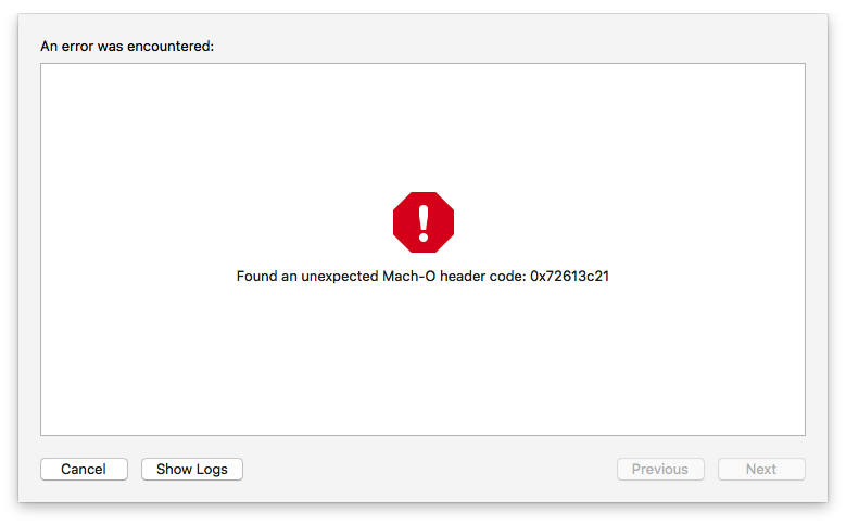 unexpected Mach-O header · Issue #384 · Tencent/wcdb · GitHub