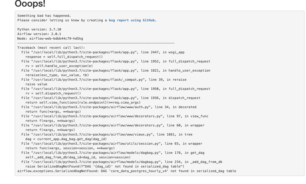 DAG not found in serialized table · Issue #14136 · apache/airflow · GitHub