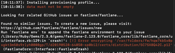 fastlane match failed in development · Issue #14819 · fastlane/fastlane ...