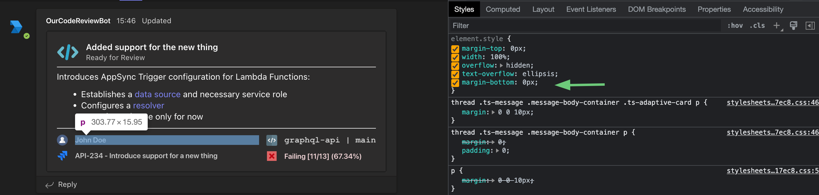 [Rendering] User Mention adds 10px bottom margin · Issue #6685 · MicrosoftDocs/msteams-docs · GitHub