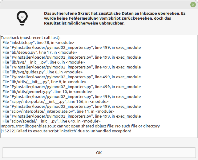 Development Version Lexelby Smoothing Does Not Run Missing So · Issue 1893 · Inkstitch